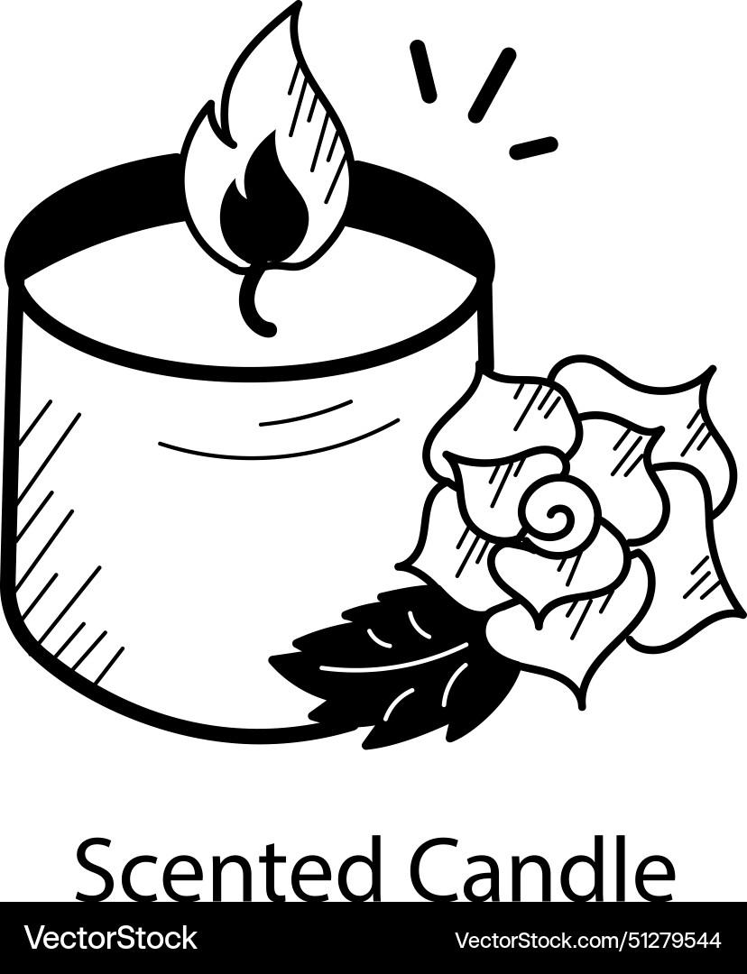 Scented candle Royalty Free Vector Image - VectorStock