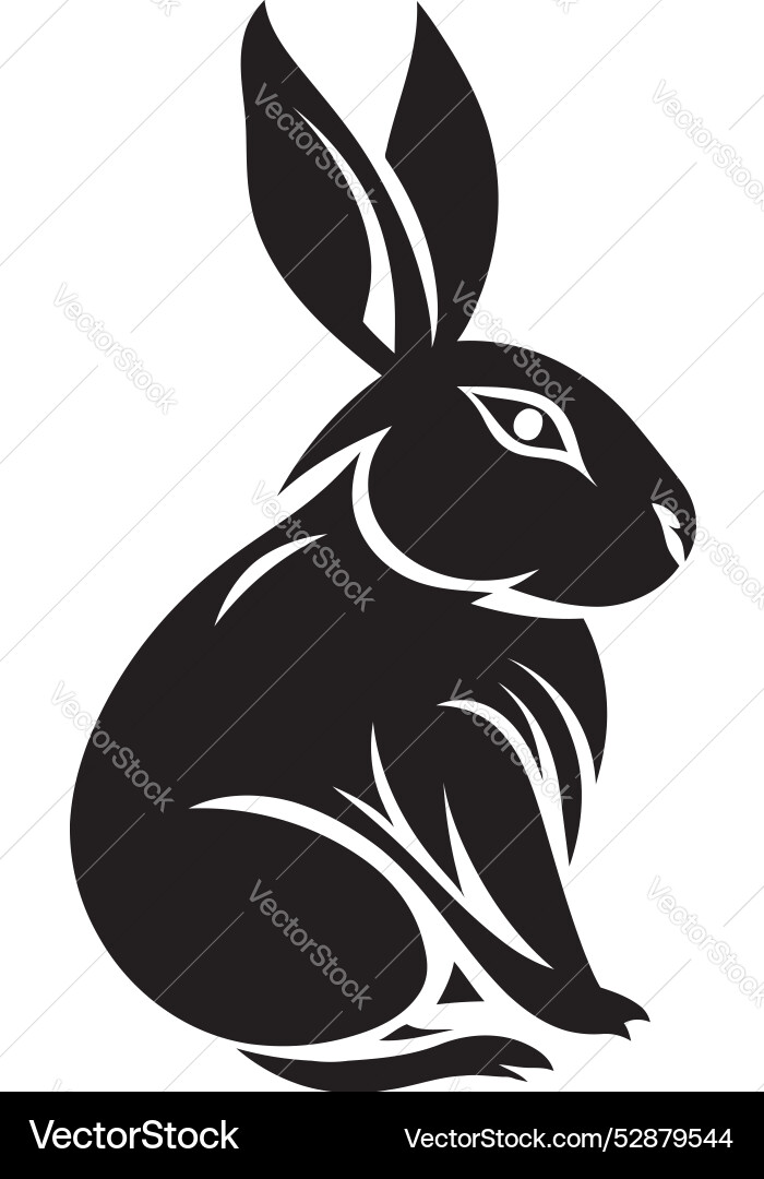 Sleek rabbit symbolic mark rabbit silhouette Vector Image Sleek rabbit symbolic mark rabbit silhouette Vector Image
