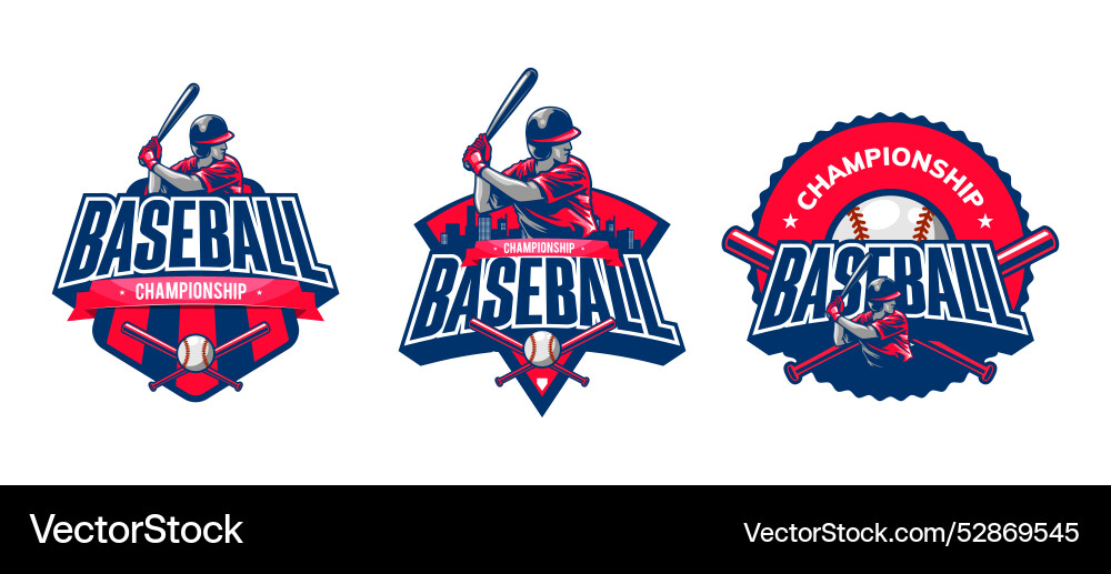 Baseball Logo Concept Royalty Free Vector Image