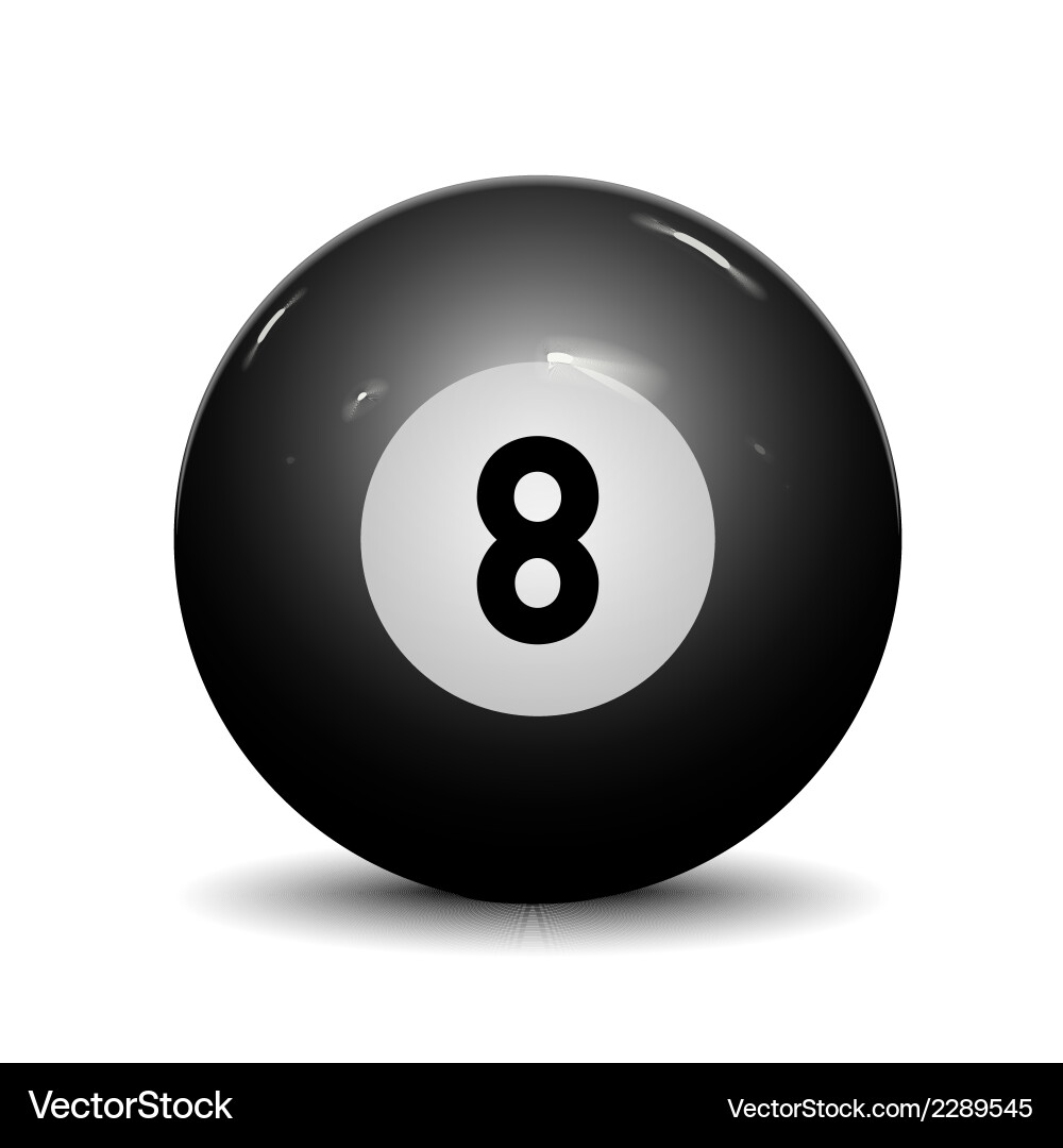Billiard ball eight Royalty Free Vector Image - VectorStock