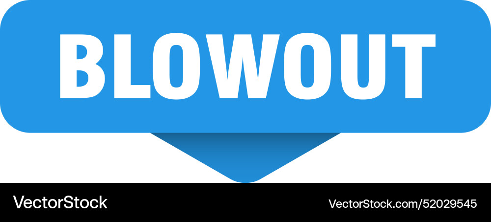 Blowout sticker sign on transparent Royalty Free Vector