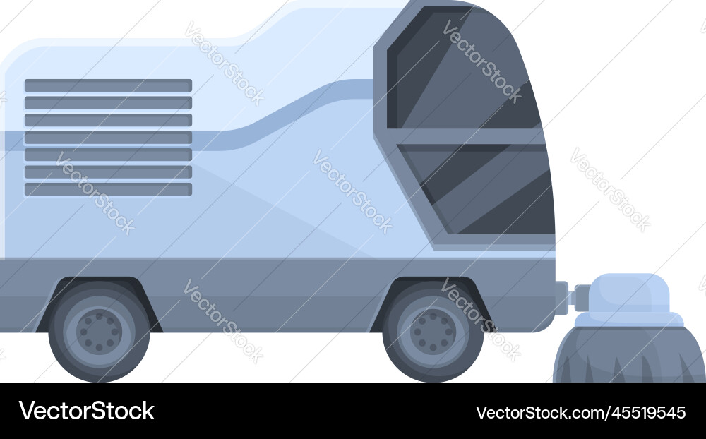 Cartoon Street Cleaning Sweeper Royalty Free Vector Image