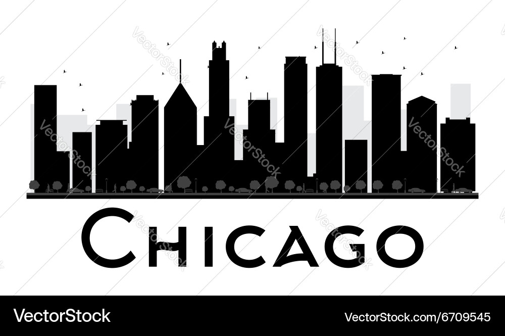 Chicago silhouette Royalty Free Vector Image - VectorStock