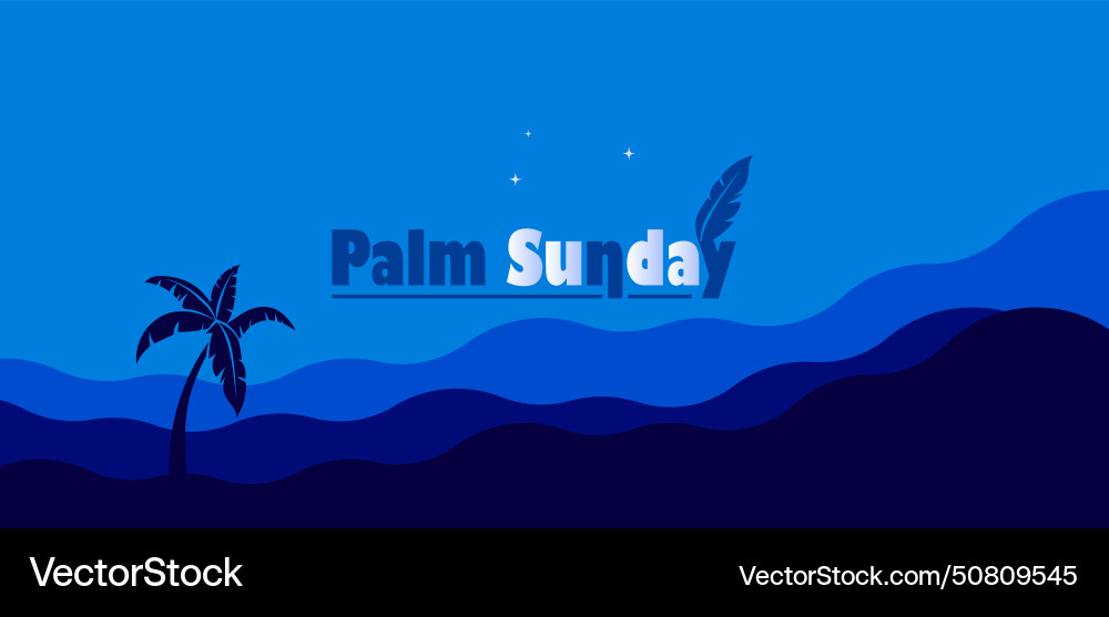 Creative and beautiful palm sunday design Vector Image