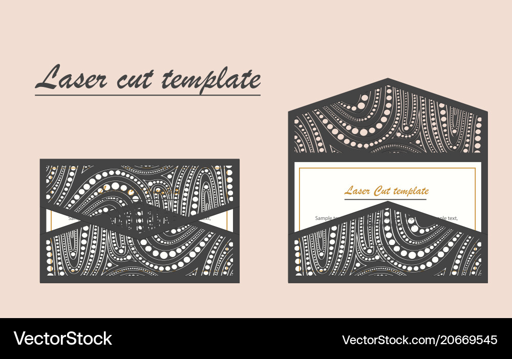 Digital file for laser cutting Royalty Free Vector Image