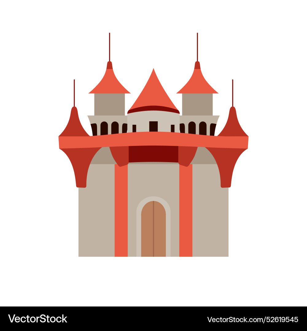 Fantasy medieval castle tower Royalty Free Vector Image