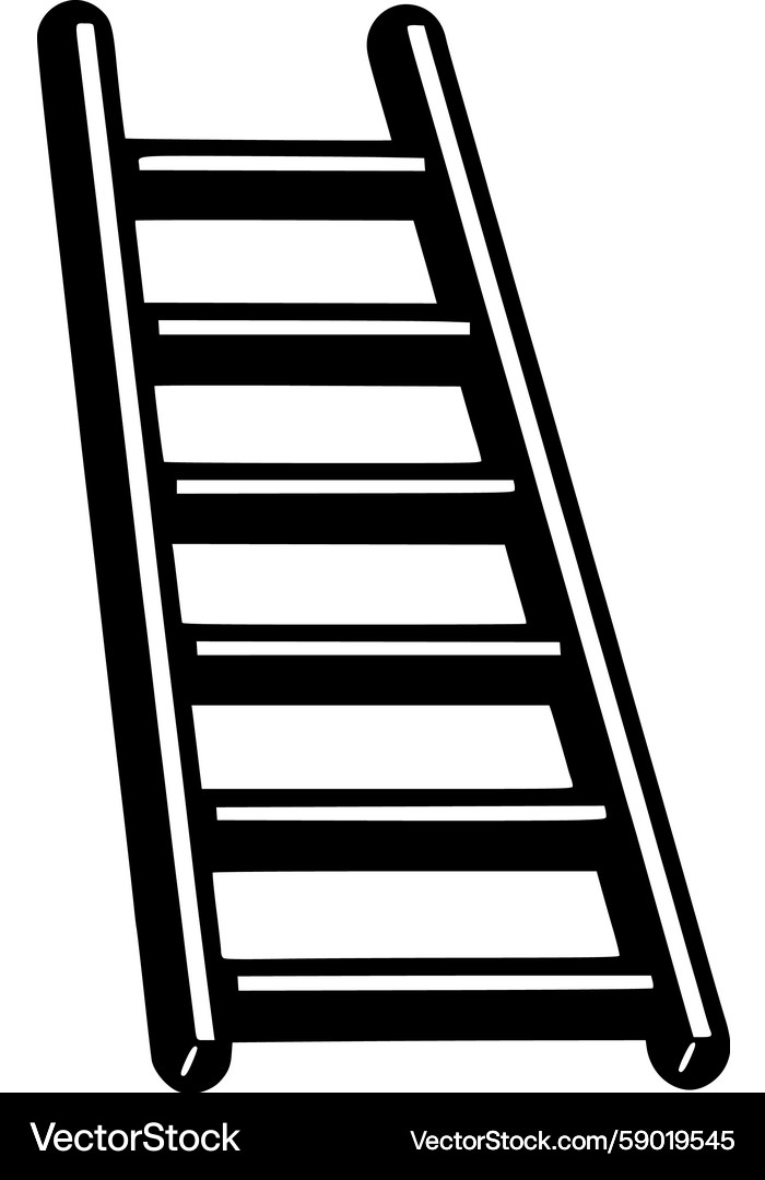 Ladder Ascent Silhouette Royalty Free Vector Image