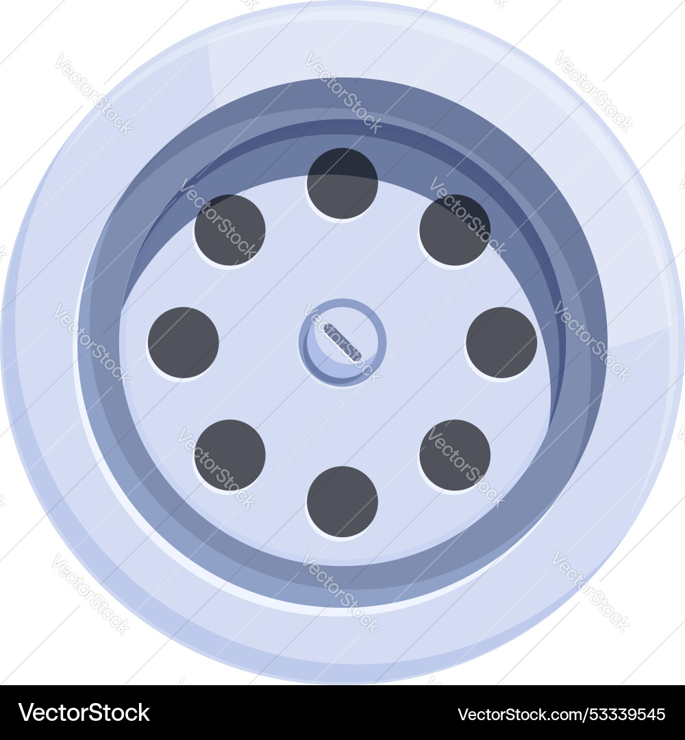 Modern round shower drain protecting from hair Vector Image