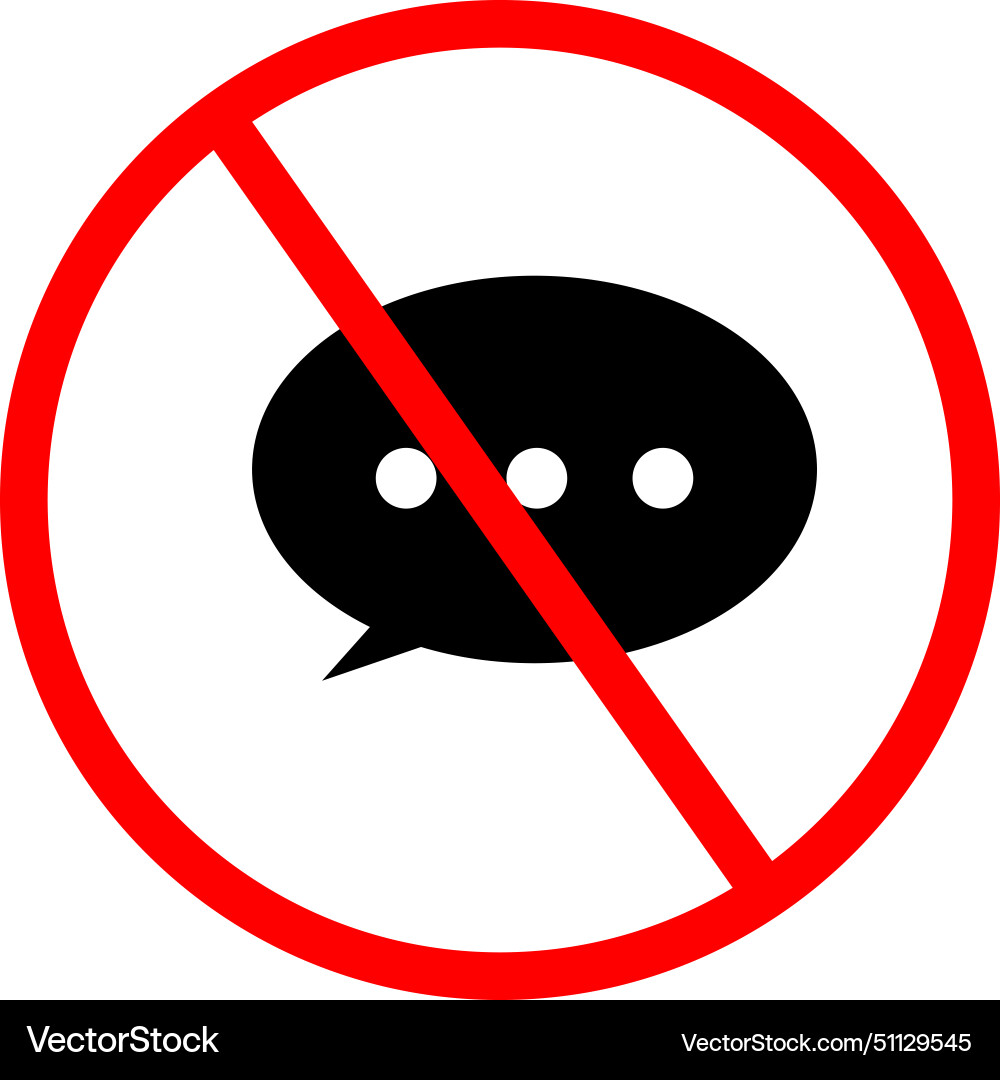 No comments allowed icon comment prohibition Vector Image