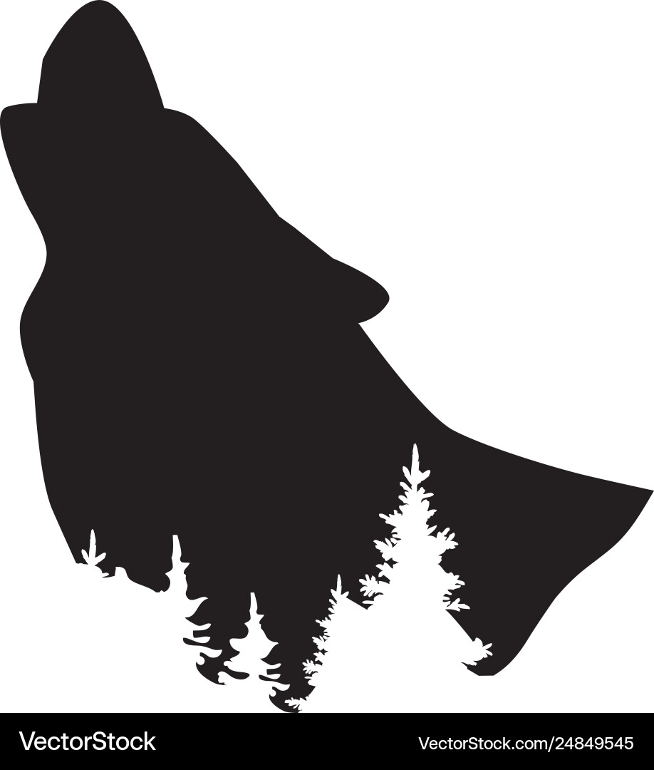 Wolf howling Royalty Free Vector Image - VectorStock