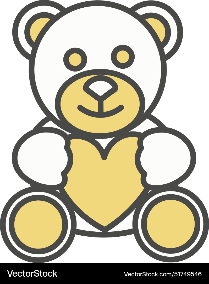 Baby teddy-bear toy icon Royalty Free Vector Image