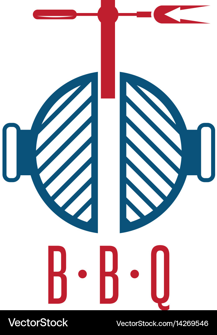 Bbq tools gate simple icon design template Vector Image