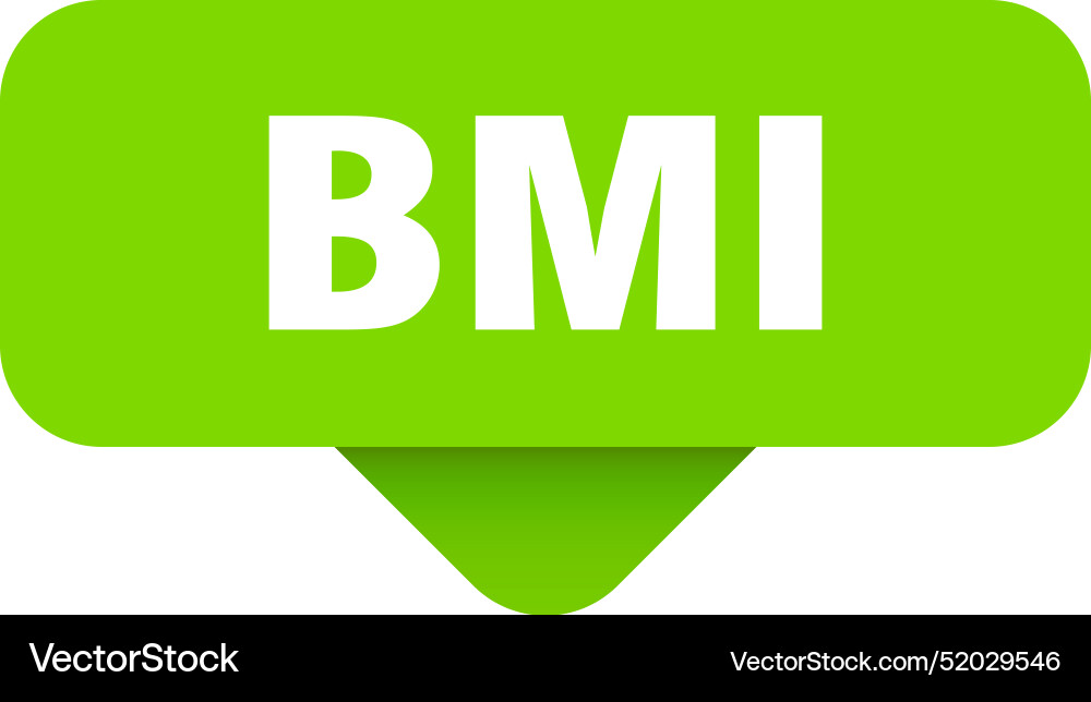 Bmi sticker sign on transparent background Vector Image