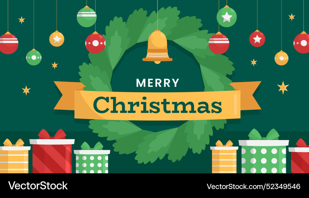 Christmas season celebration youtube thumbnail Vector Image
