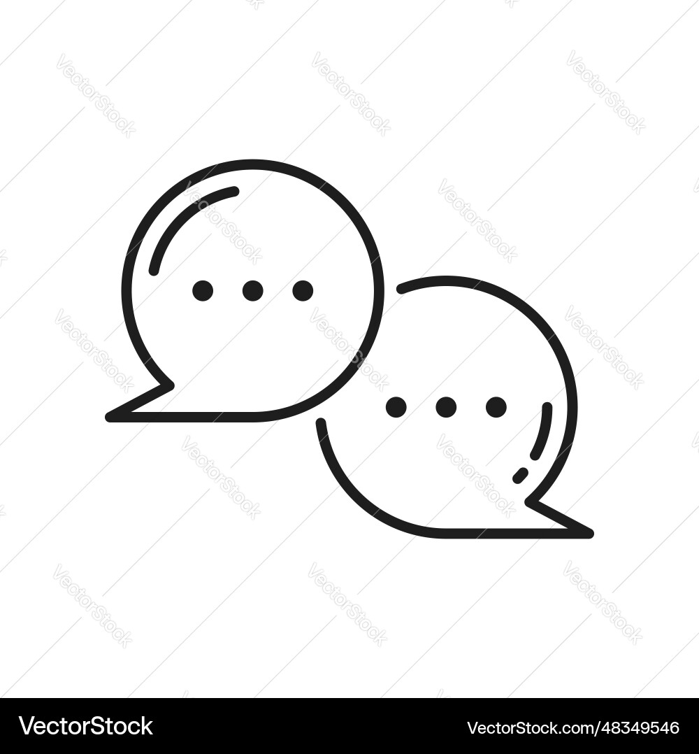 Dialog message doodle speech bubble abstract memo Vector Image
