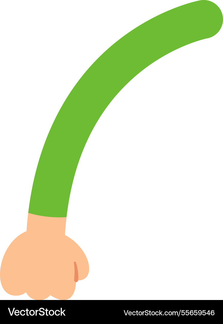 Elf right hand clenched fist Royalty Free Vector Image
