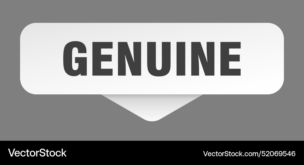 Genuine sticker sign isolated on gray Royalty Free Vector
