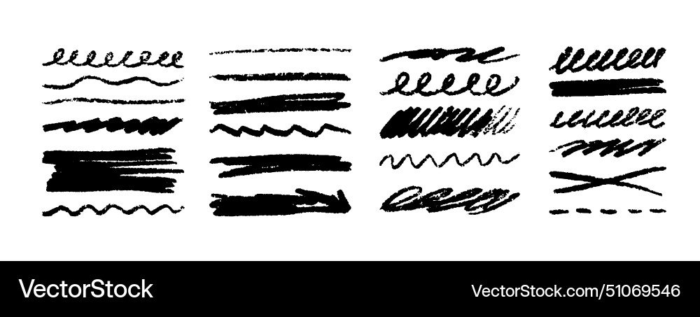 Grunge lines hand drawn rough strokes texture Vector Image