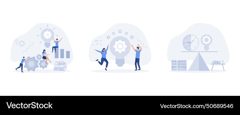 Idea startup concept business development process Vector Image