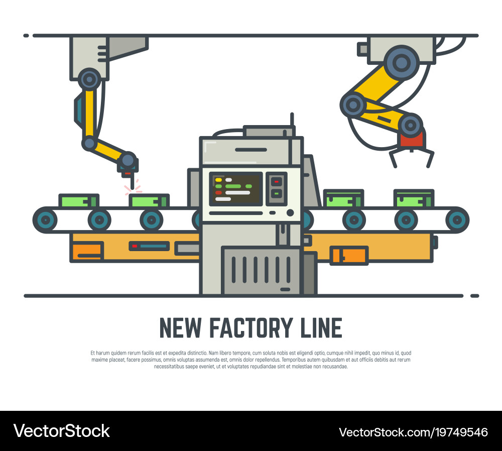 Industrial Production Line Royalty Free Vector Image