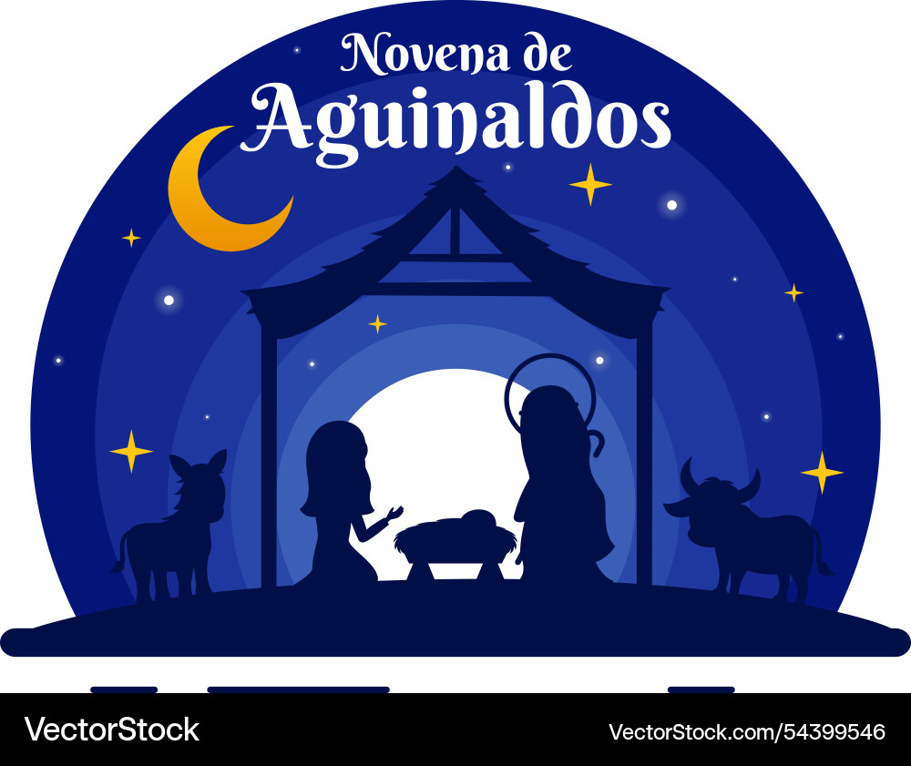 Novena de aguinaldos featuring a holiday Vector Image