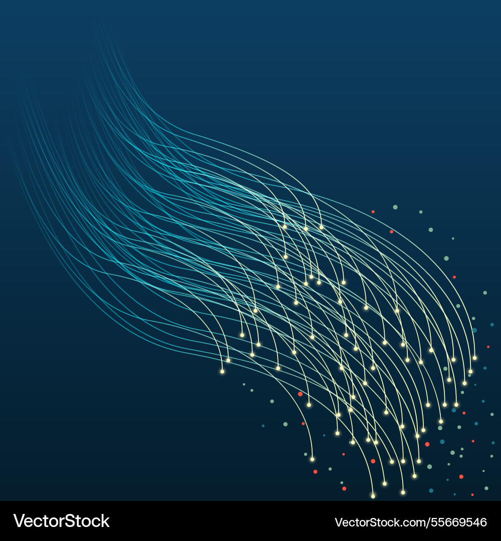 Optical fiber with information flow Royalty Free Vector