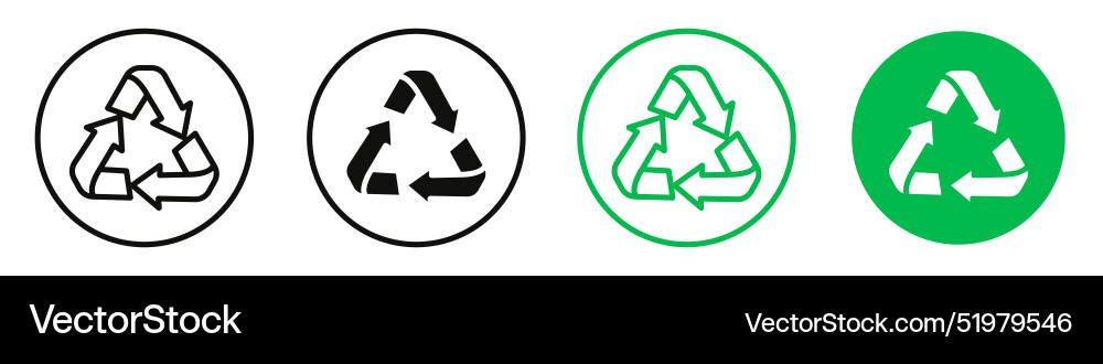 Recycle icon environmental sustainability Vector Image