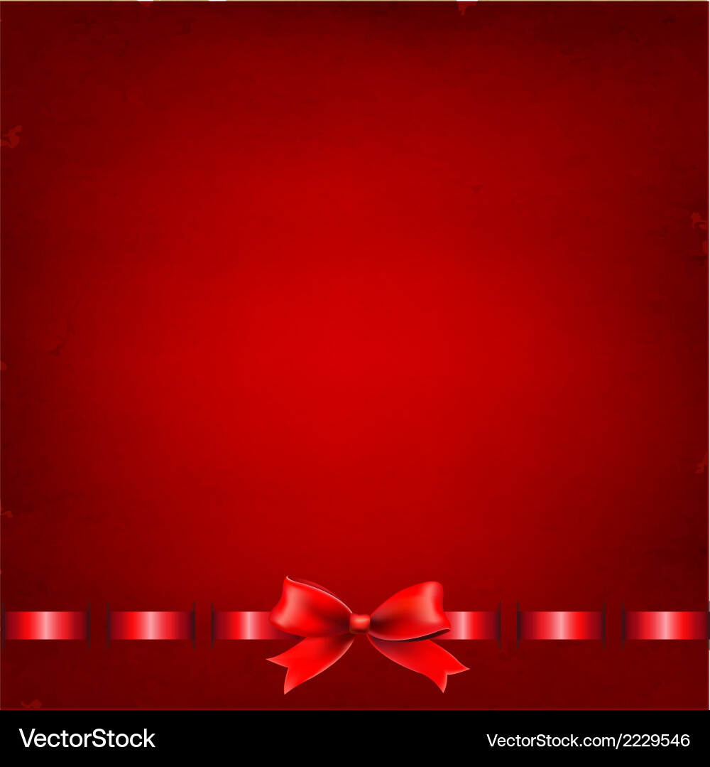 Red background with ribbon Royalty Free Vector Image
