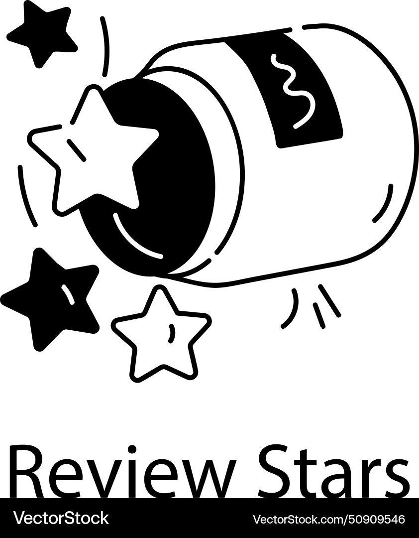 Reviews stars Royalty Free Vector Image - VectorStock