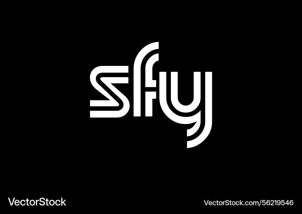Sfy creative unique modern letter logo design Vector Image