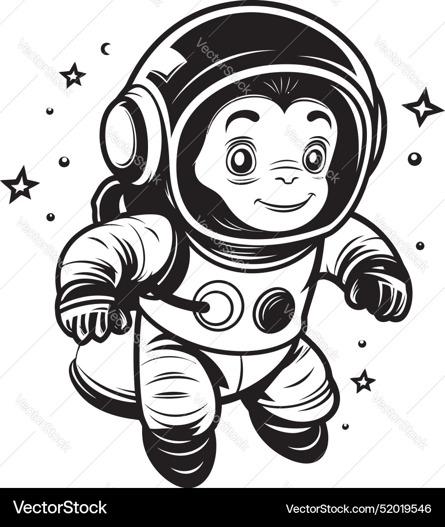 Stellar siamang trek black graphic interstellar Vector Image