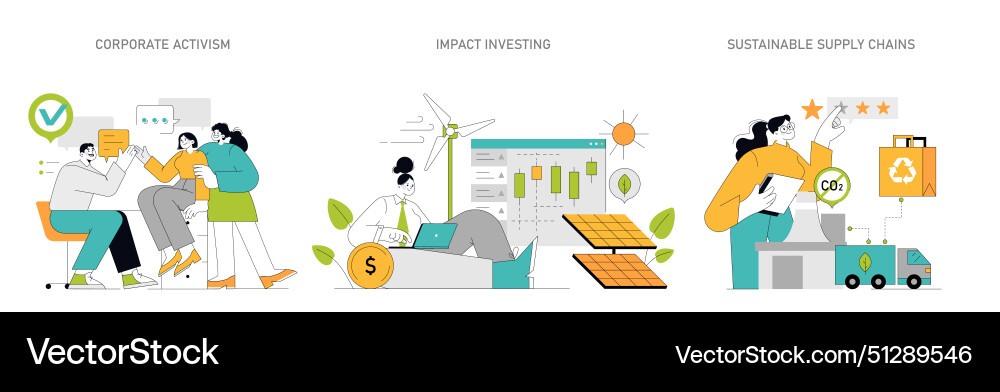 Sustainability and csr Royalty Free Vector Image
