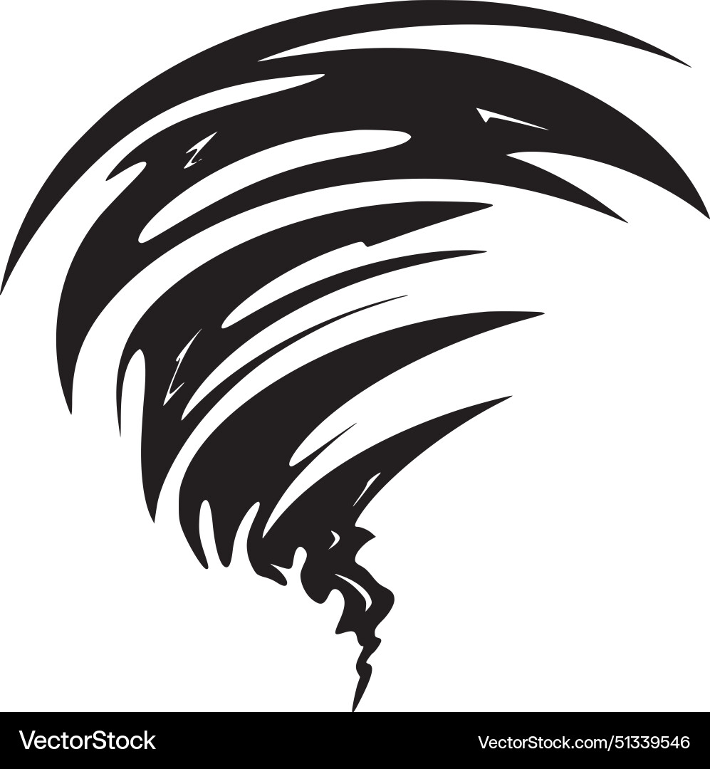Tornado - black and white Royalty Free Vector Image