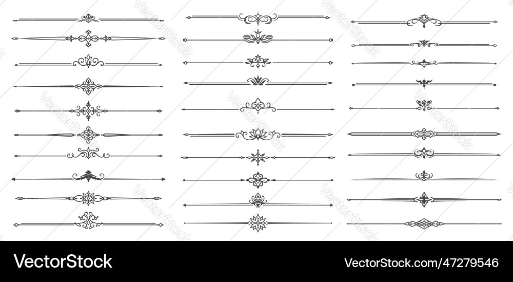 Victorian Flourish Borders Royalty Free Vector Image