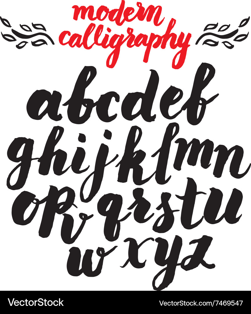 Calligraphy alphabet 2 Royalty Free Vector Image