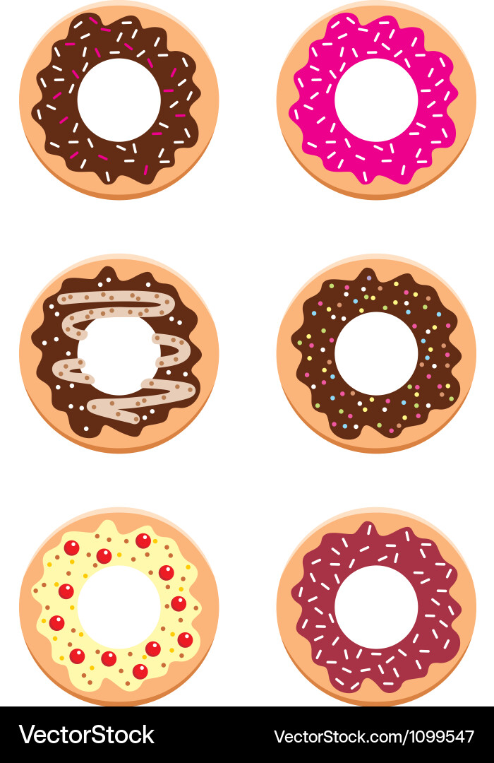 Donuts Royalty Free Vector Image - VectorStock