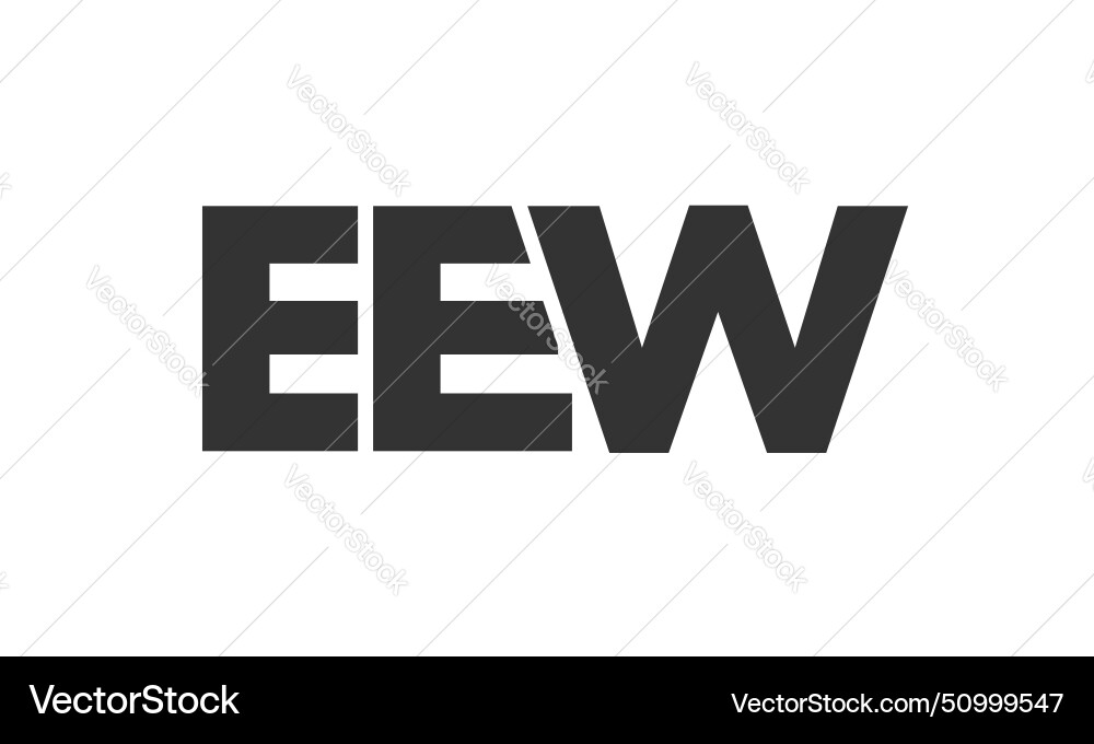 Eew logo design template with strong and modern Vector Image
