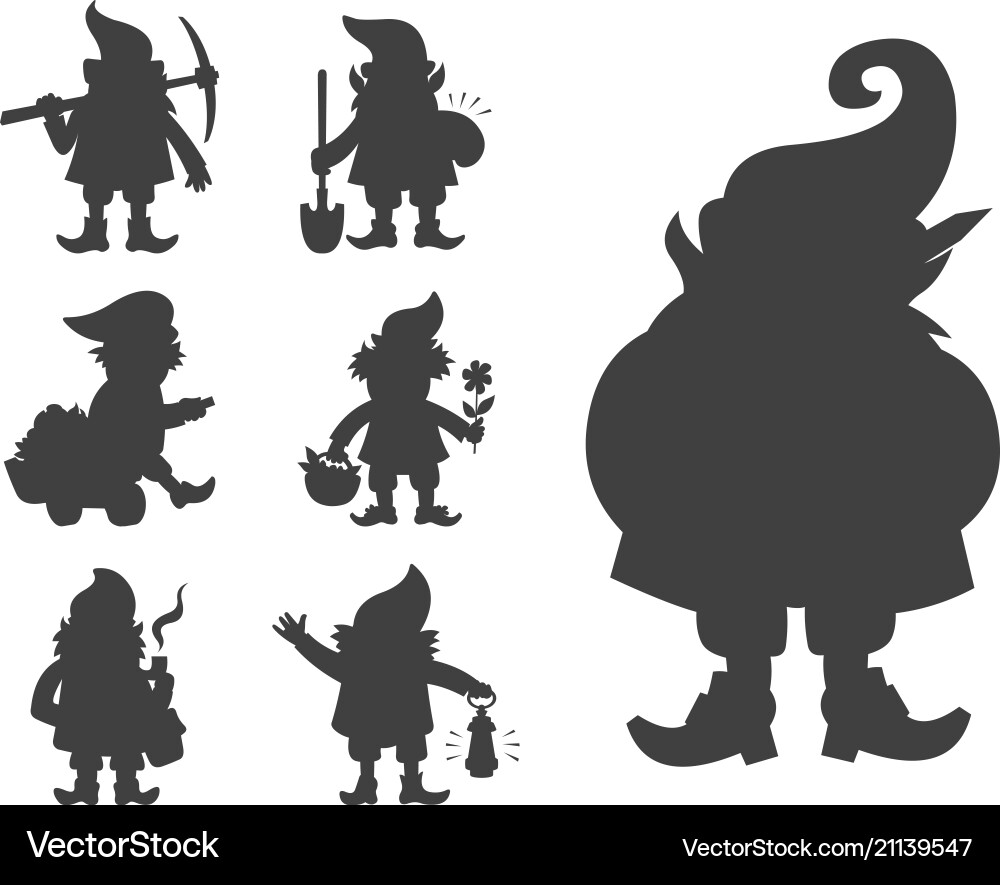 Fairy tale fantastic gnome dwarf elf character Vector Image