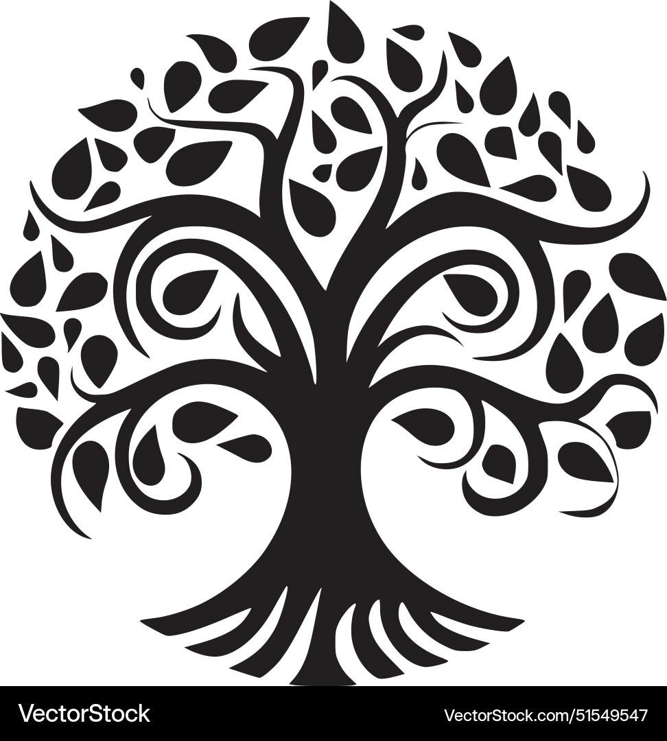Tree - minimalist and simple silhouette Royalty Free Vector
