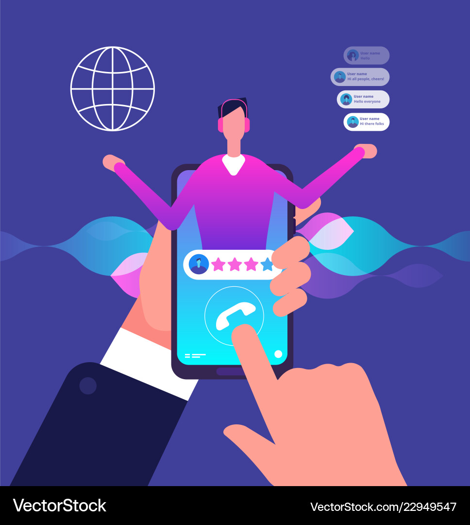 Virtual assistant customer operator online Vector Image