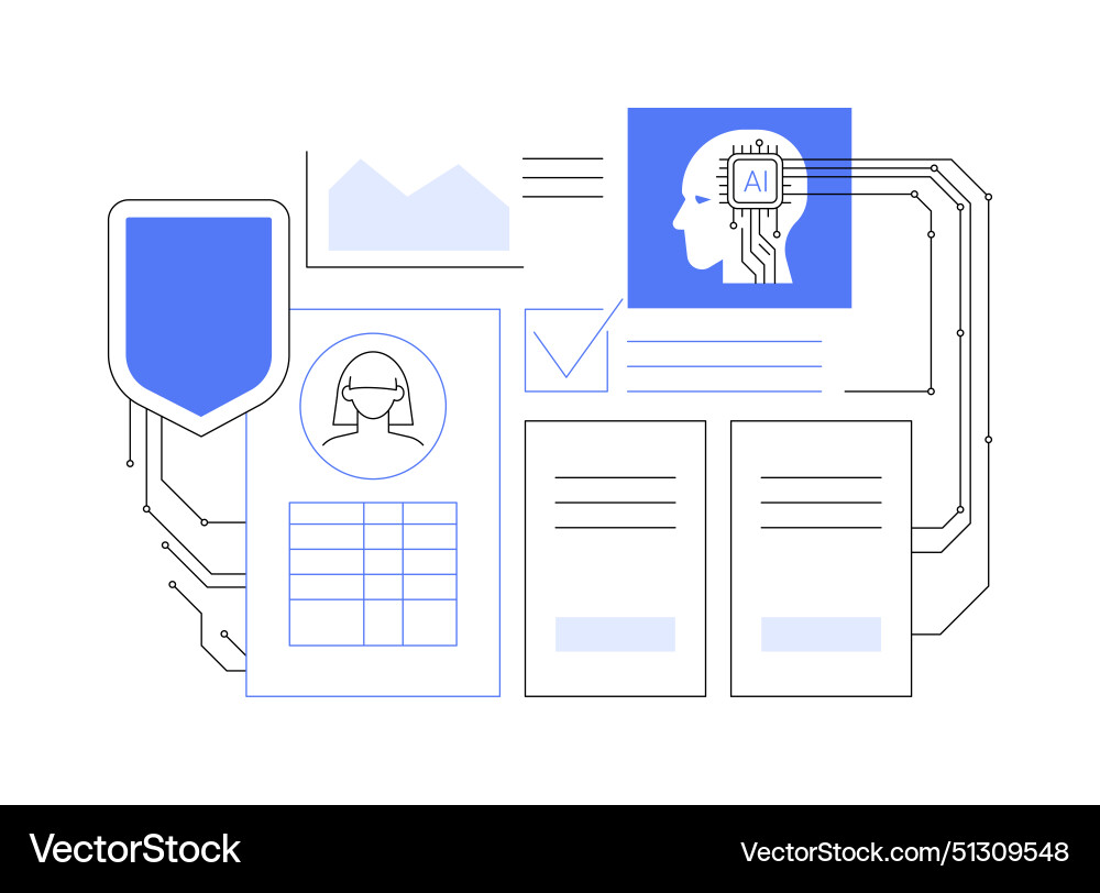 Ai-driven policy recommendations abstract concept Vector Image