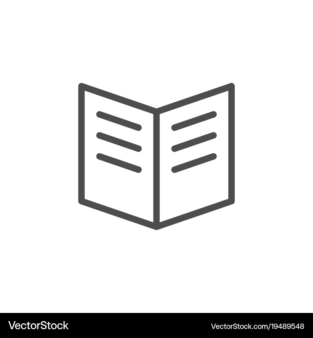 Book line icon Royalty Free Vector Image - VectorStock