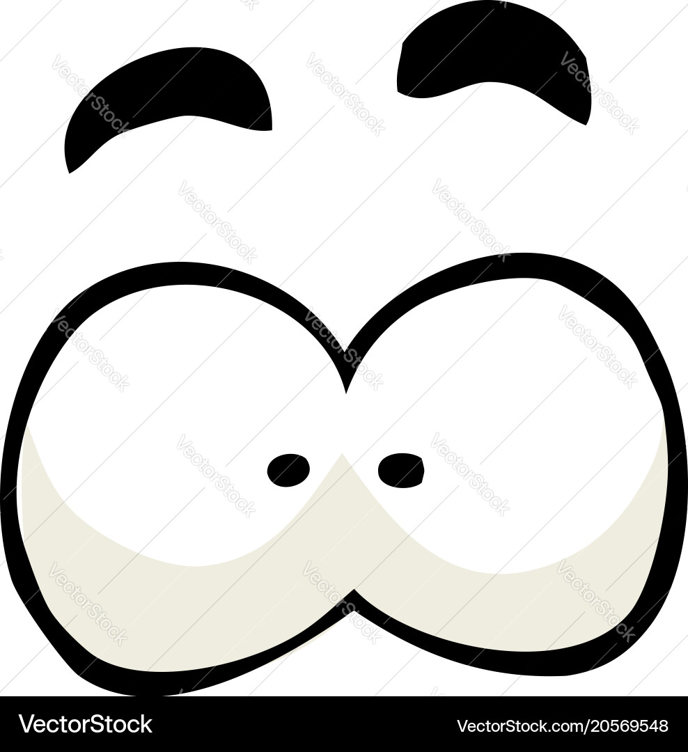 Cartoon doodle comic eyes Royalty Free Vector Image