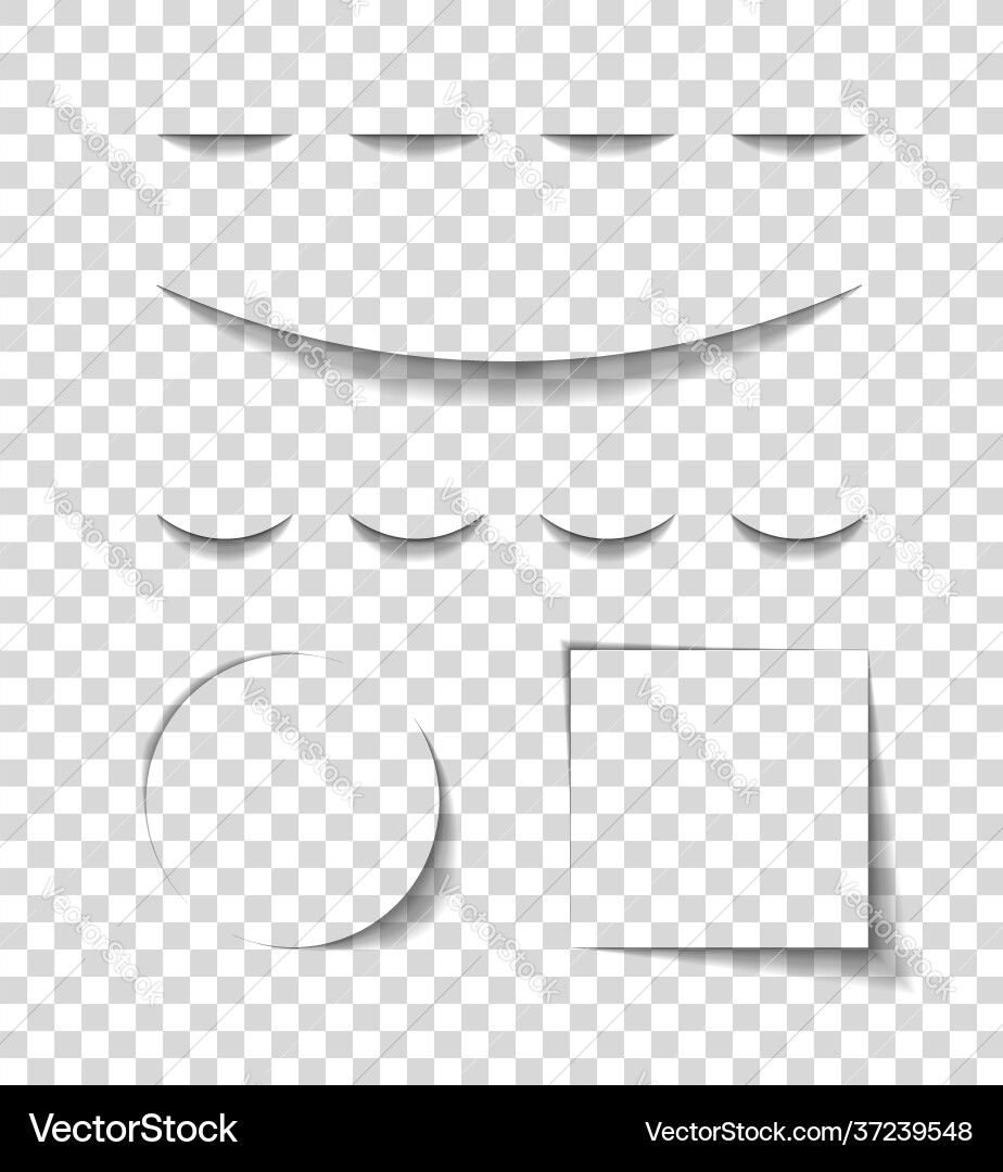 Divider shadow paper with shadows Royalty Free Vector Image