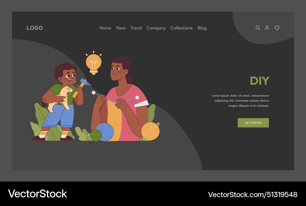 Diy concept flat Royalty Free Vector Image - VectorStock