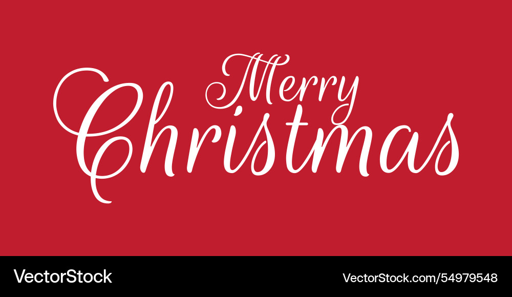 Merry christmas hand lettering calligraphy Vector Image