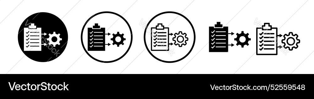 Project management icon set on white background Vector Image
