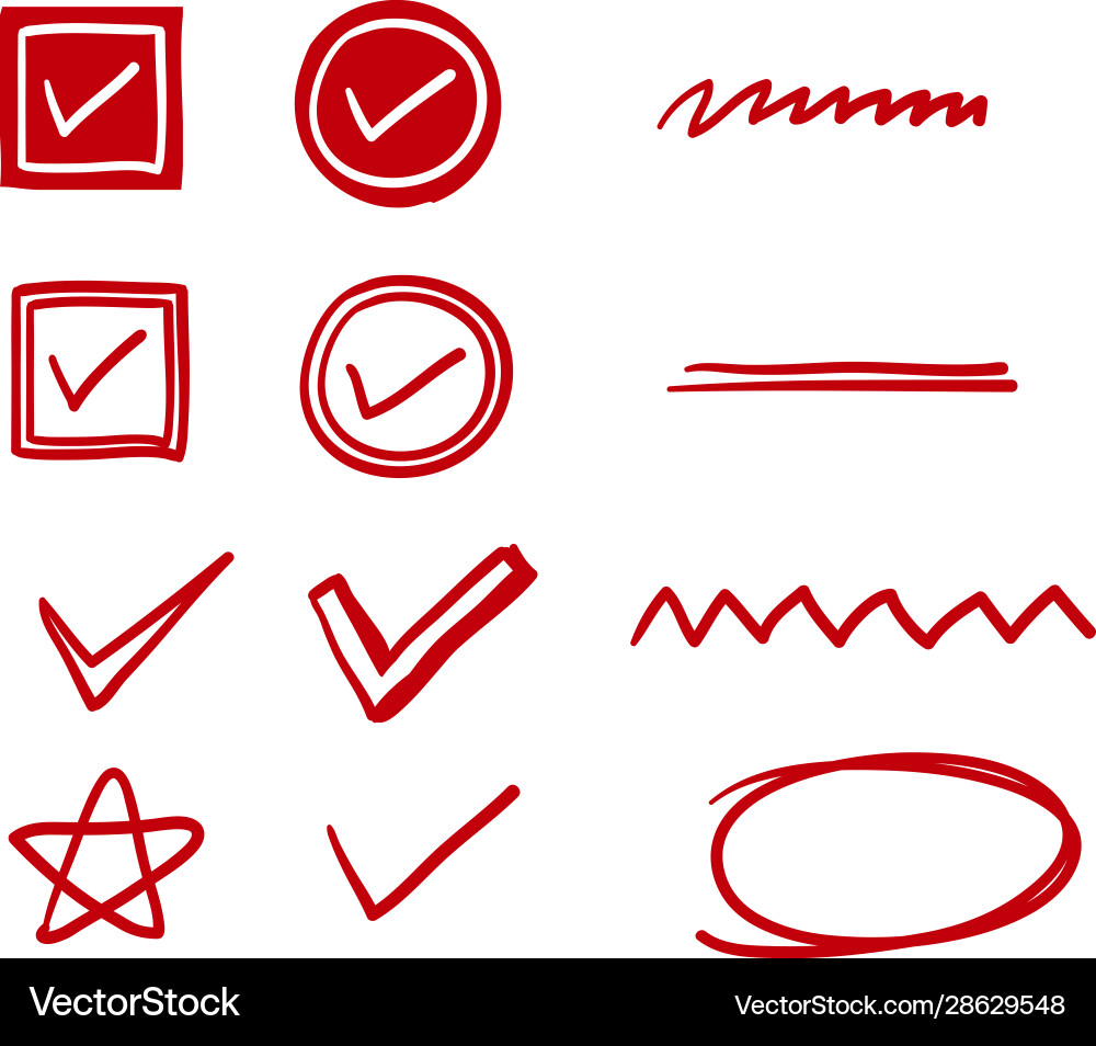 Tick mark approved icon on white background Vector Image