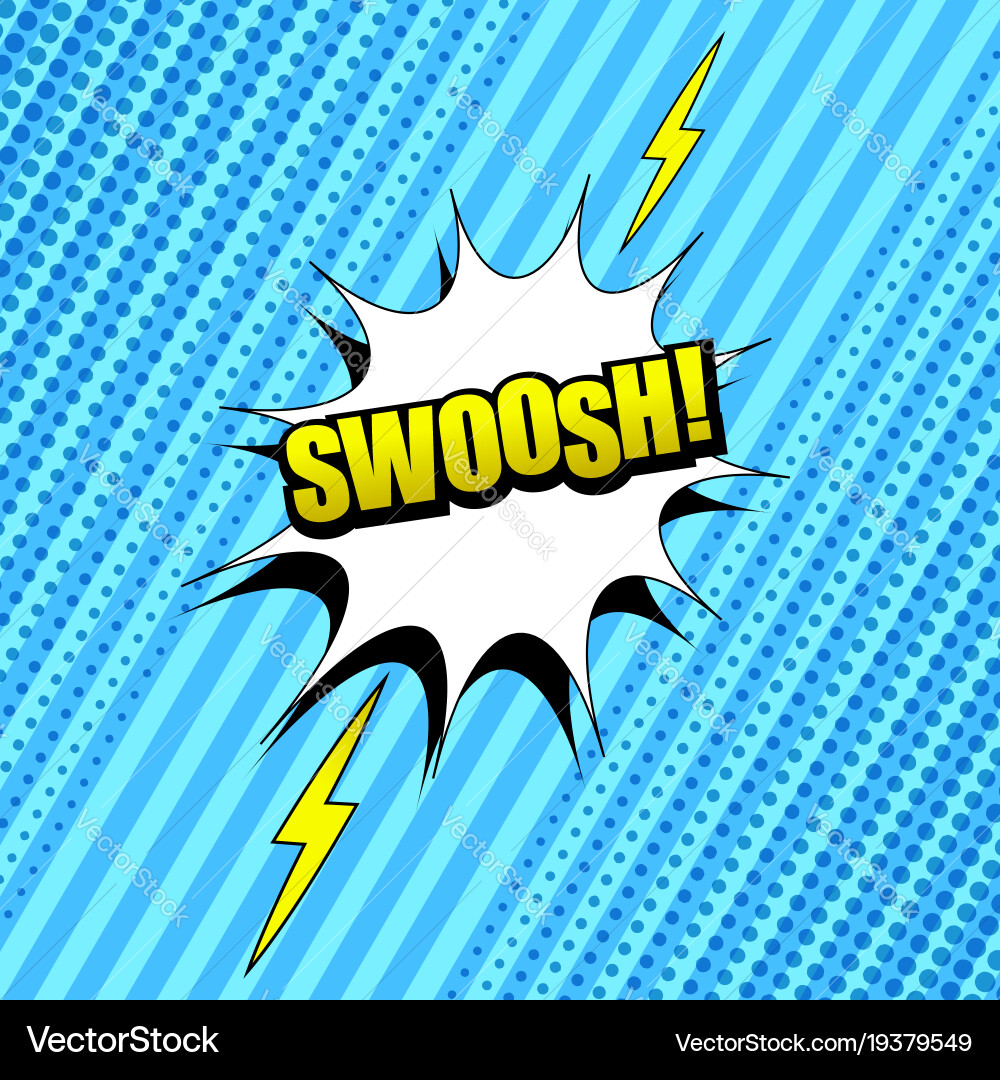 Comic swoosh wording background Royalty Free Vector Image