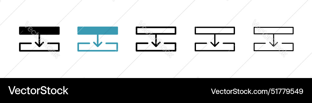Diagram next line icon set Royalty Free Vector Image